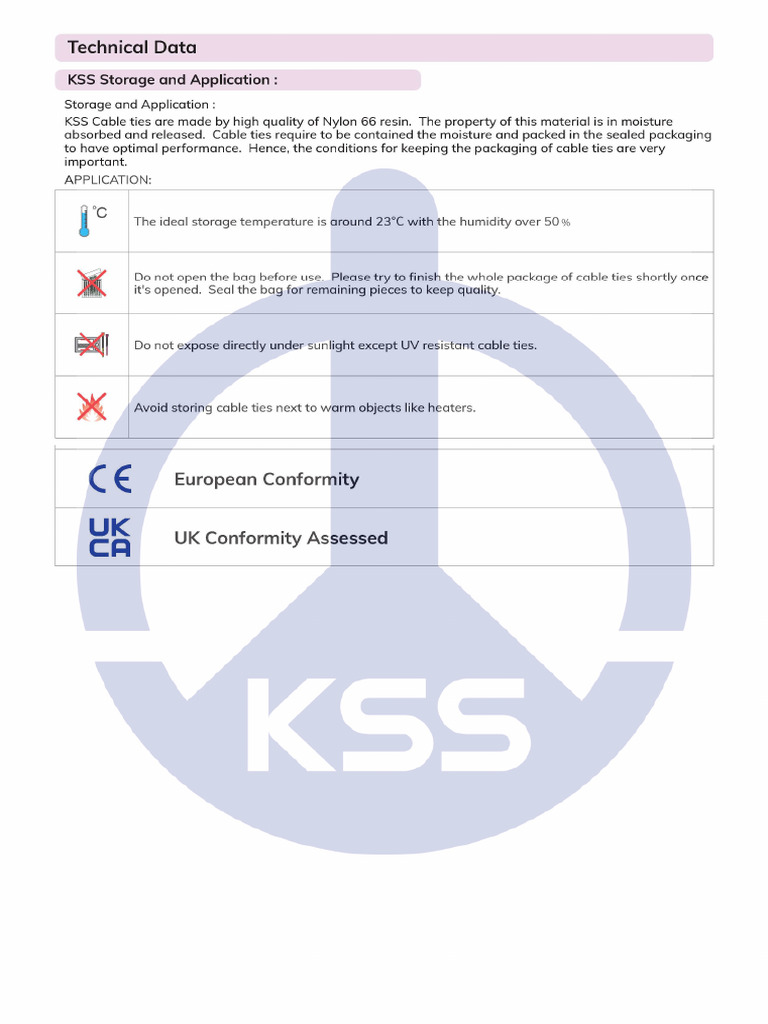 KSS-Technical Data-KSS Storage and Application-E | PDF
