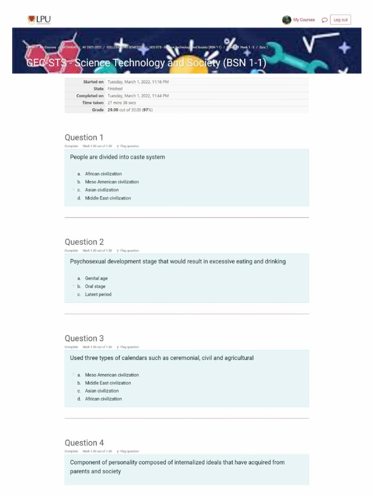 Sts Quiz | Download Free PDF | Paleolithic