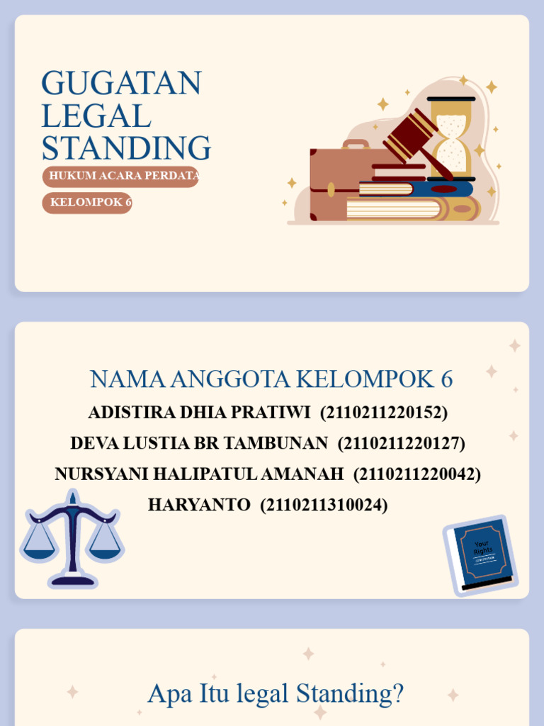 Tugas Legal Standing Kelompok 6 | PDF