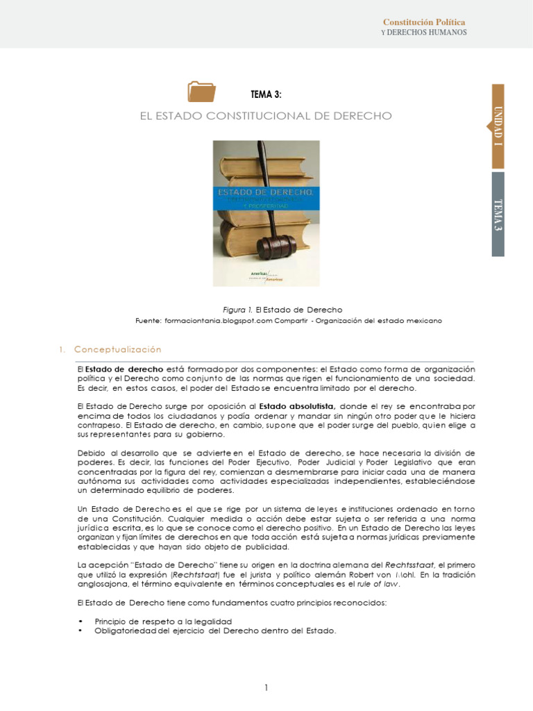 Unidad I. Tema 3. El Estado Constitucional de Derecho | PDF | Imperio ...
