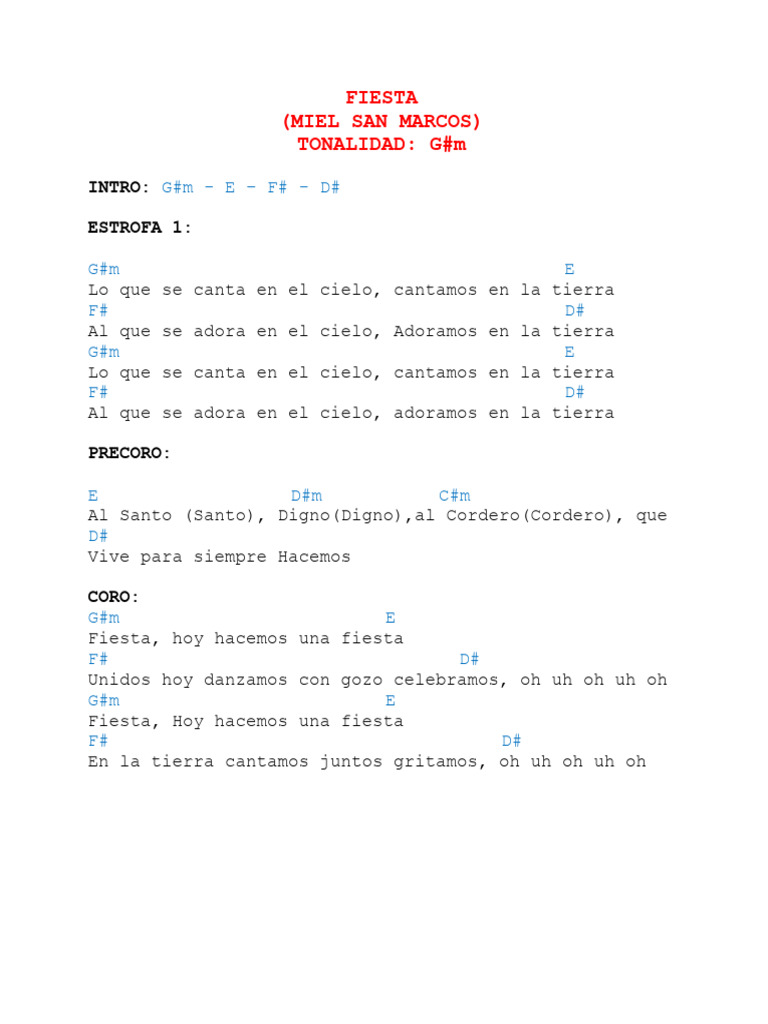 FIESTA MIEL SAN MARCOS (G#M) | PDF | Arte