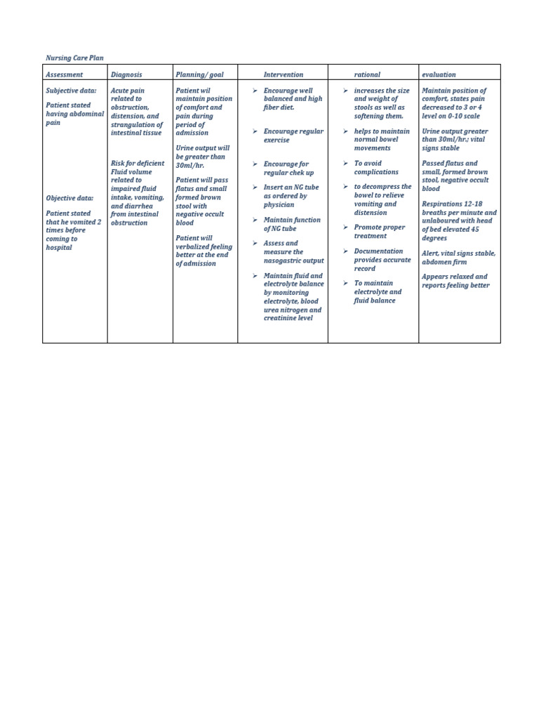 Nursing Care Plan 1 | Download Free PDF | Diseases And Disorders ...