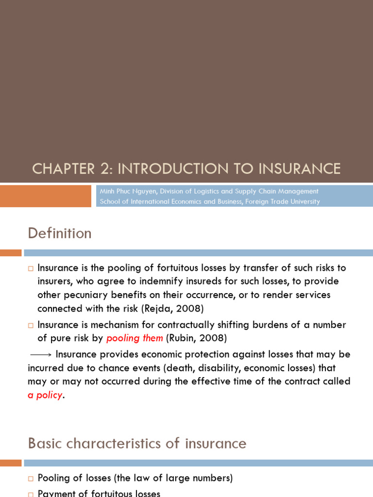 Insurance Chapter 2 | PDF | Insurance | Liability Insurance