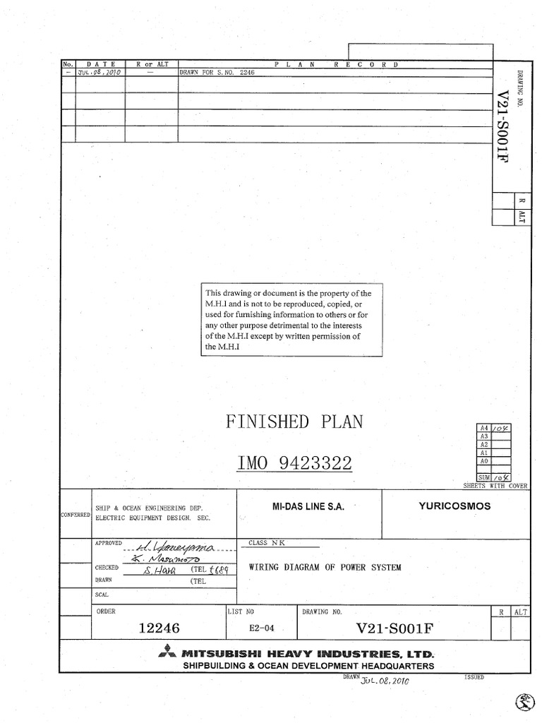 E2-04 Wiring Diagram of Power System | PDF