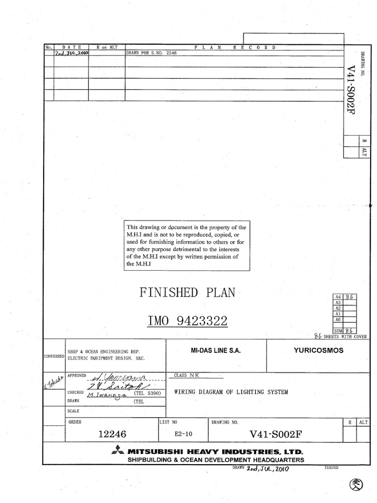 E2-10 Wiring Diagram of Lighting System | PDF