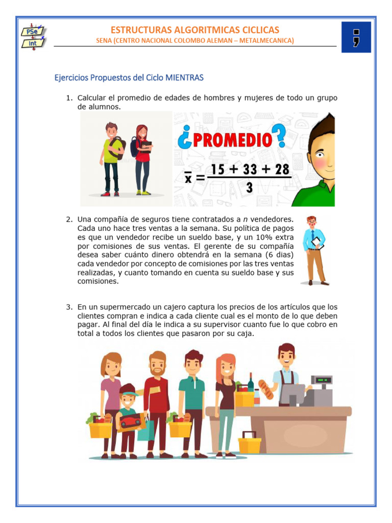 Ejercicios Propuestos Del Ciclo Mientras | PDF