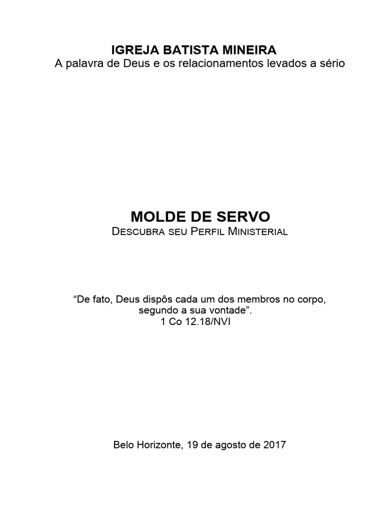Molde de Servol - Participante | PDF | Presente espiritual | Amor
