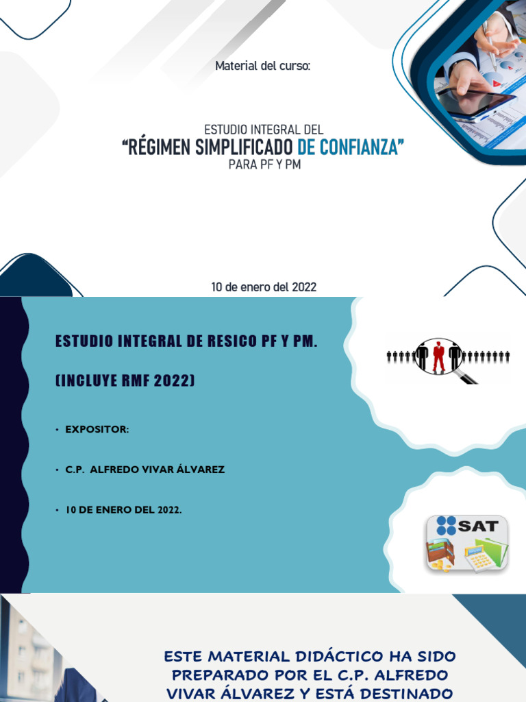 Guía sobre Régimen Simplificado RESICO | PDF | Impuesto sobre la renta ...