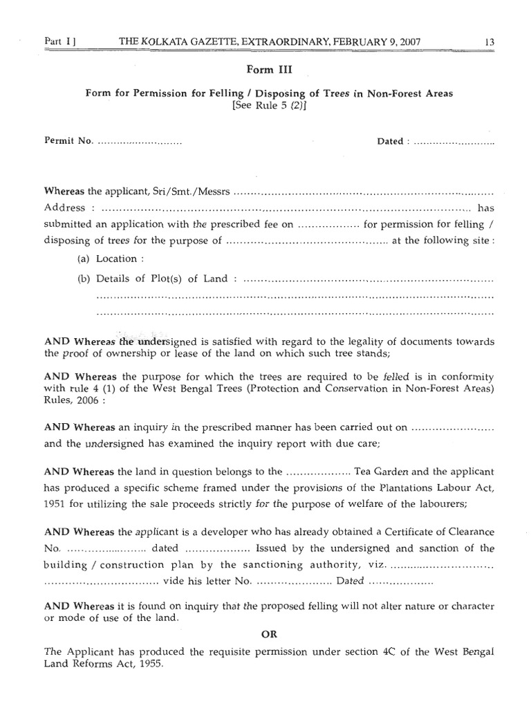 Felling Permission | PDF