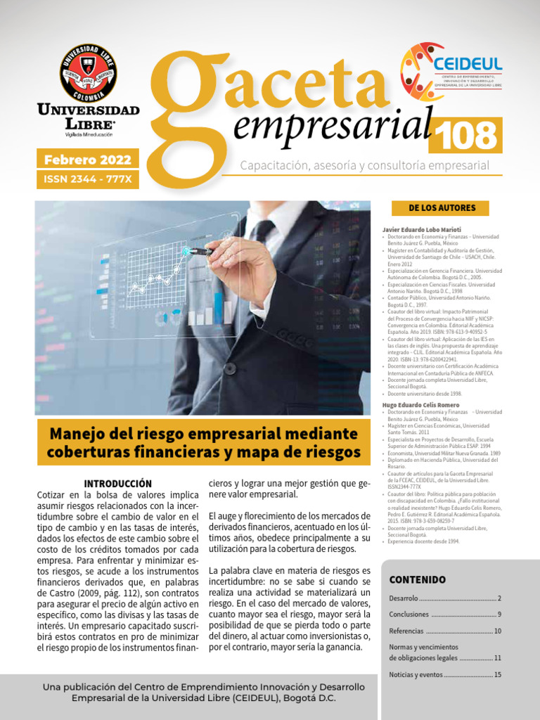 Gaceta Empresarial 108 | PDF | Contratos futuros | Opción (Finanzas)