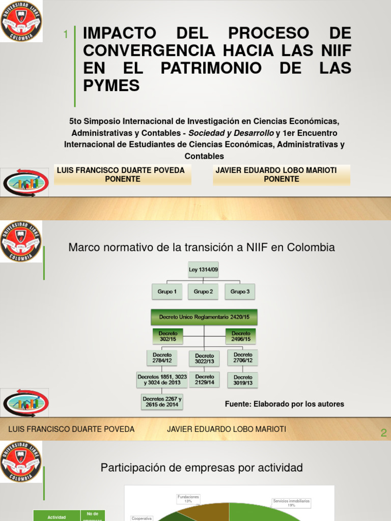 Impacto Del Proceso de Convergencia Hacia Las NIIF en El Patrimonio de ...