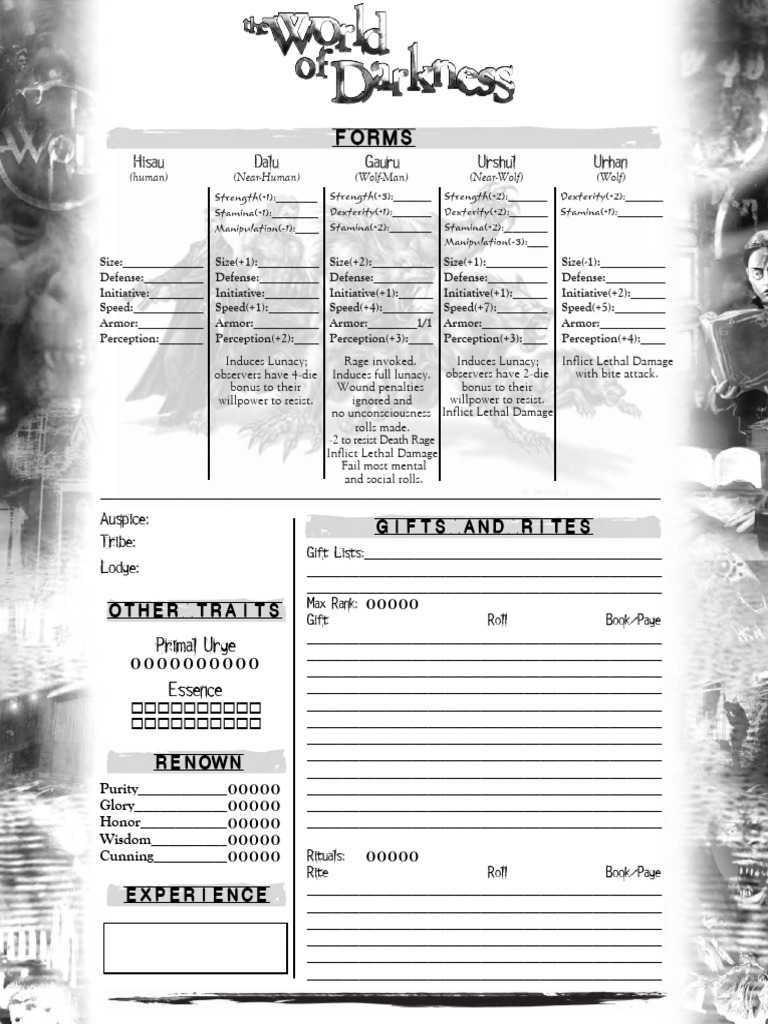 NWoD SupernaturalAdd-On Werewolf | PDF