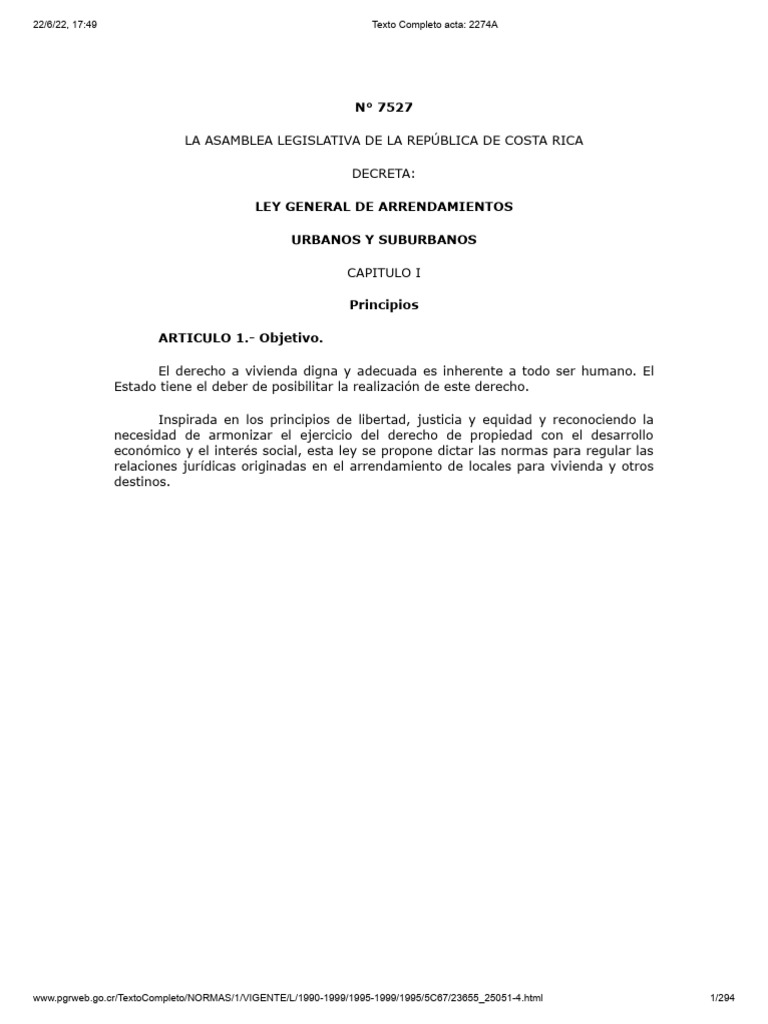 Ley de Arrendamientos | PDF | Condominio | Propiedad