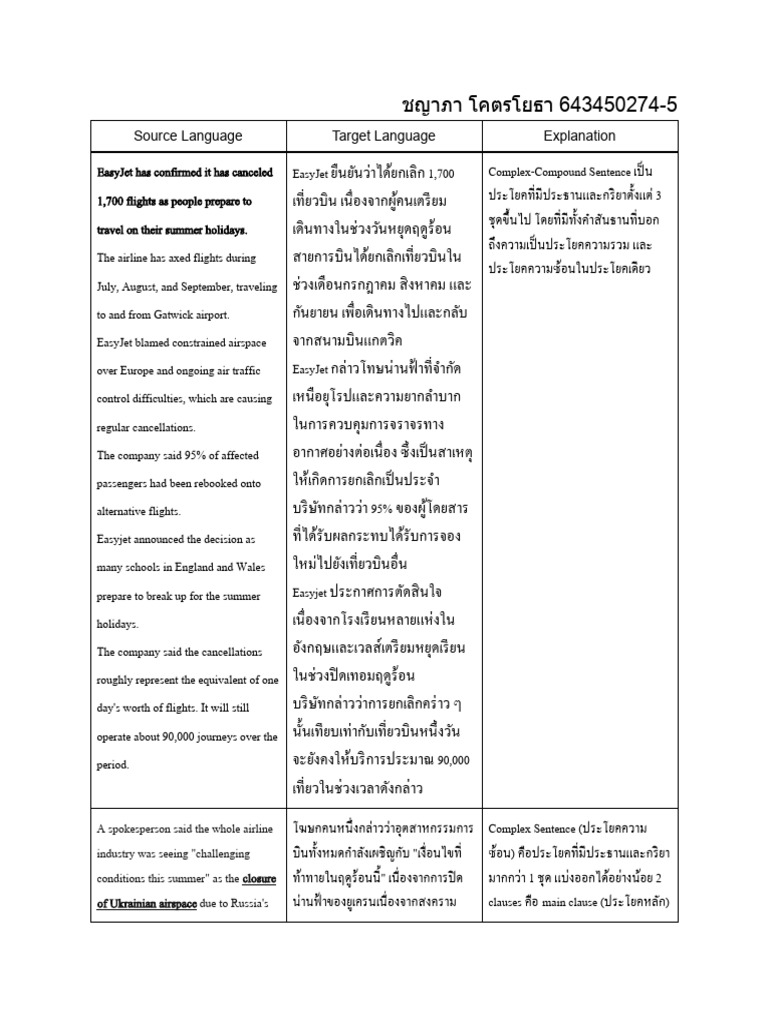 Source Language Target Language Explanation | PDF