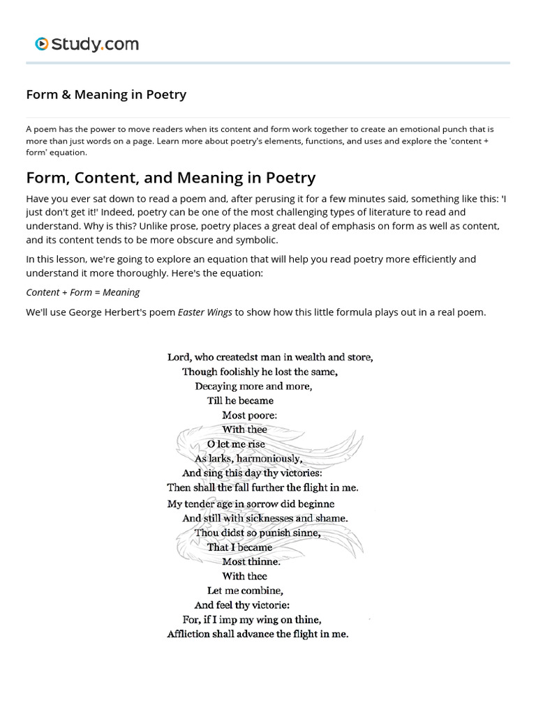 C1L1 | PDF | Poetry | Metre (Poetry)