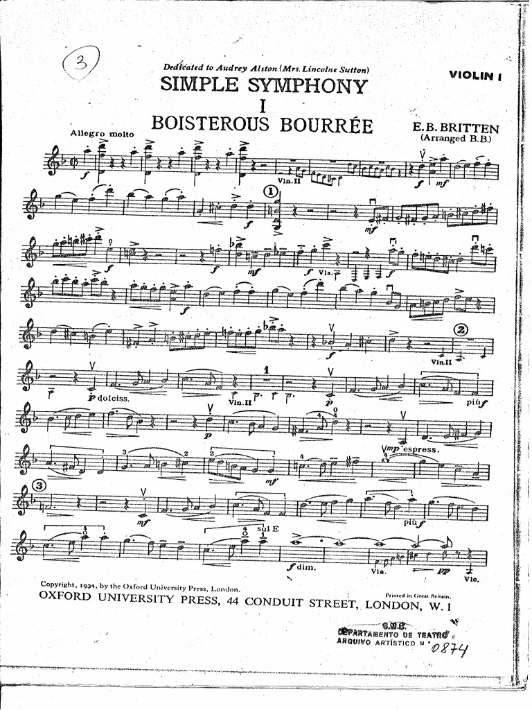 Britten Violino 1 | PDF