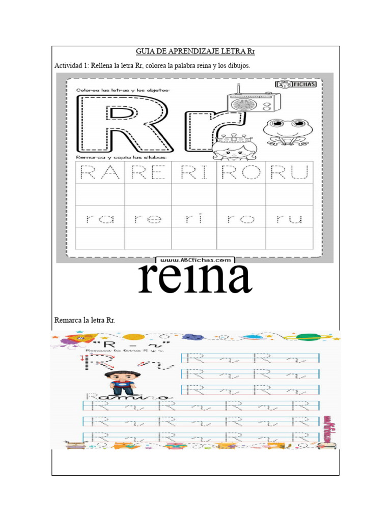 Guias Letra RR | PDF