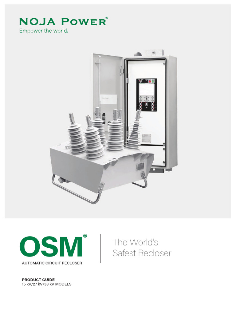 NOJA-560-09 NOJA Power OSM15!27!38 Product Guide - en | PDF | Relay | Electrical Substation