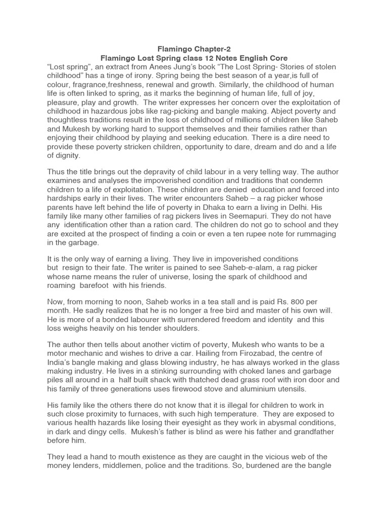 Lost Spring: Childhood Exploitation Summary | PDF | Home & Garden ...