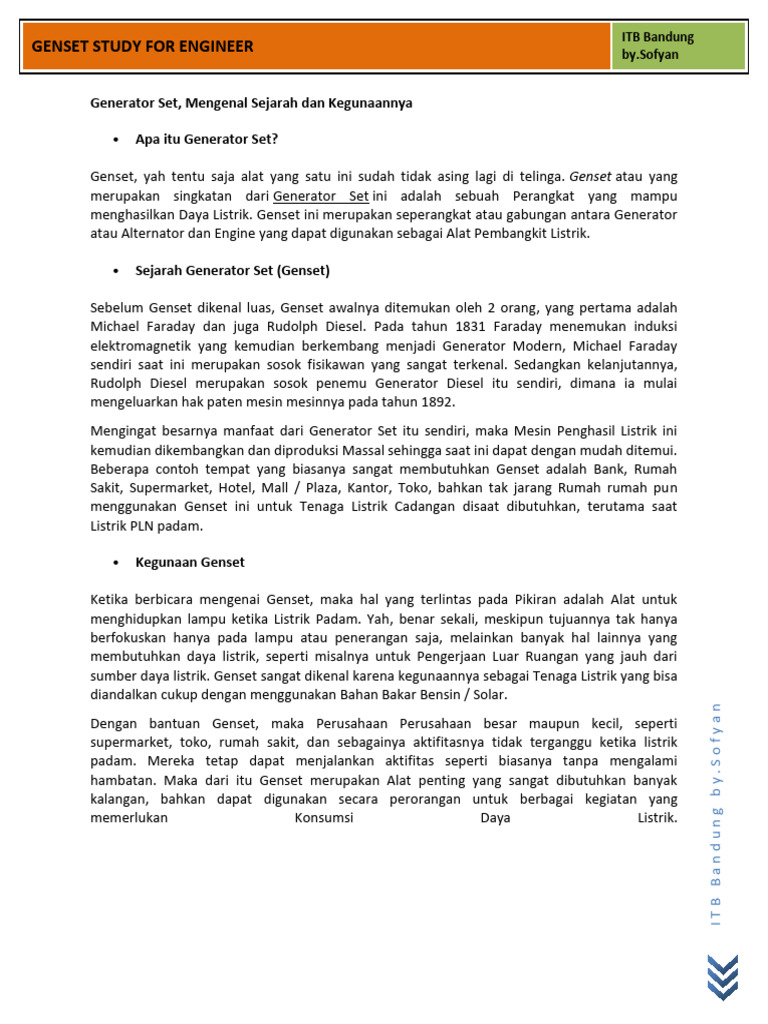 Simbol Indikator Genset dan Fungsinya | PDF