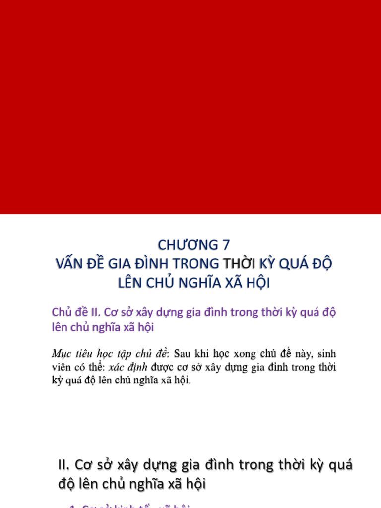 CNXHKH C7 CD II Cosoxaydunggiadinhtrongthoikyquadolencnxh | PDF