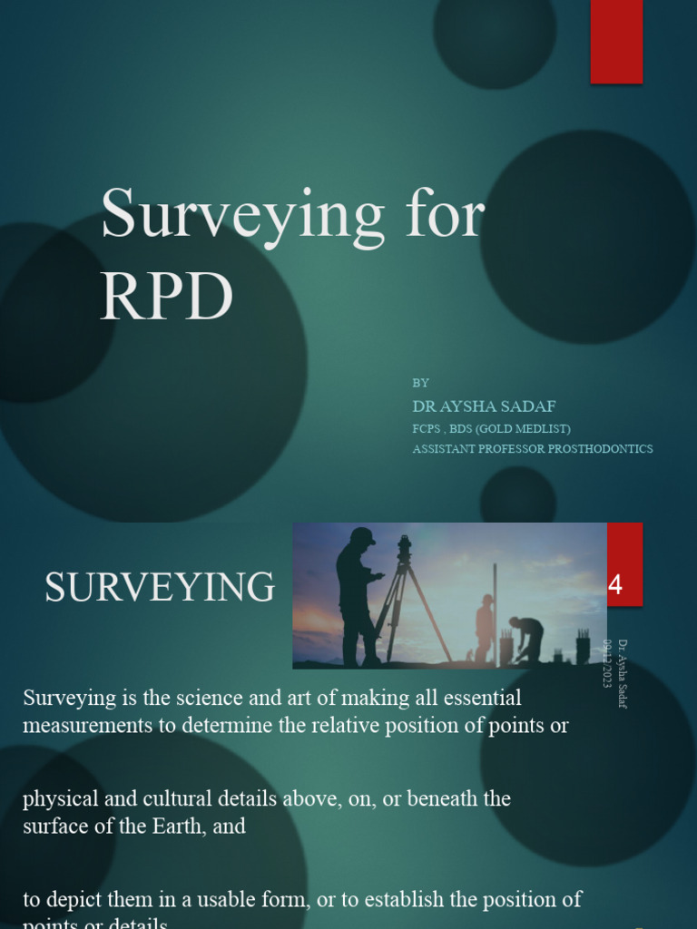 Surveying For RPD | PDF | Dentistry Branches