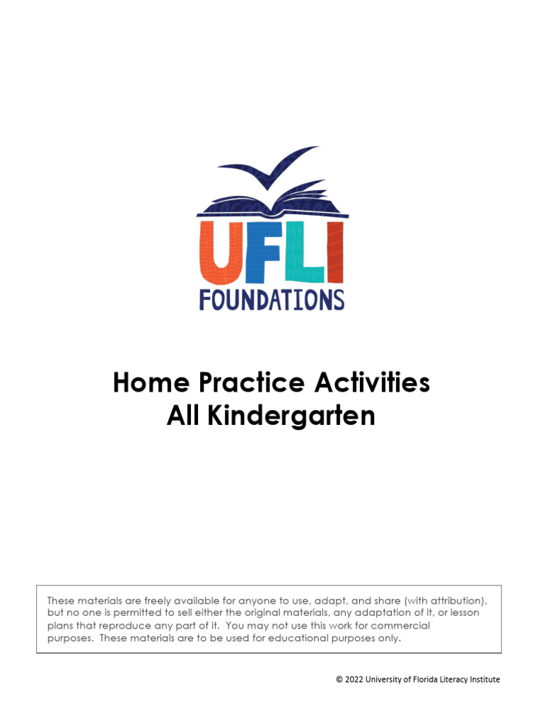 UFLI Home Practice Activities Guide | PDF | Linguistics