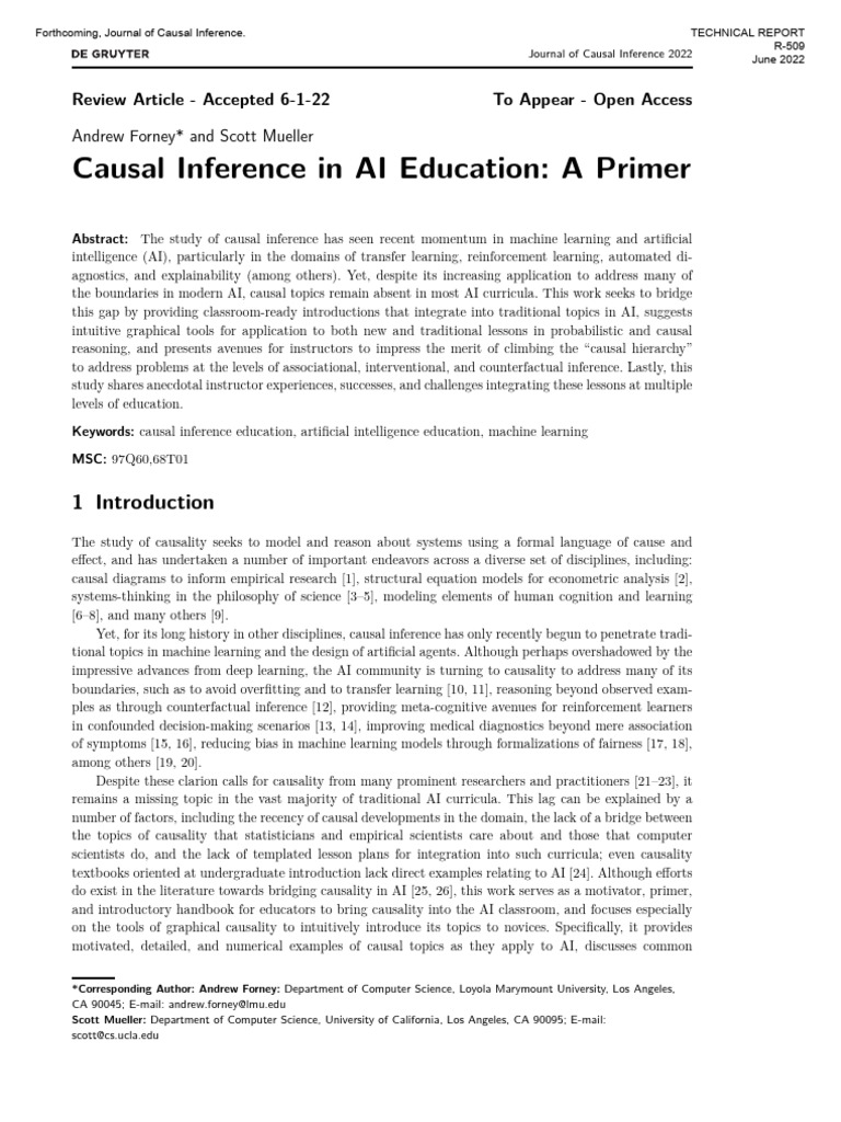 Causality In Ai Pdf Causality Bayesian Network