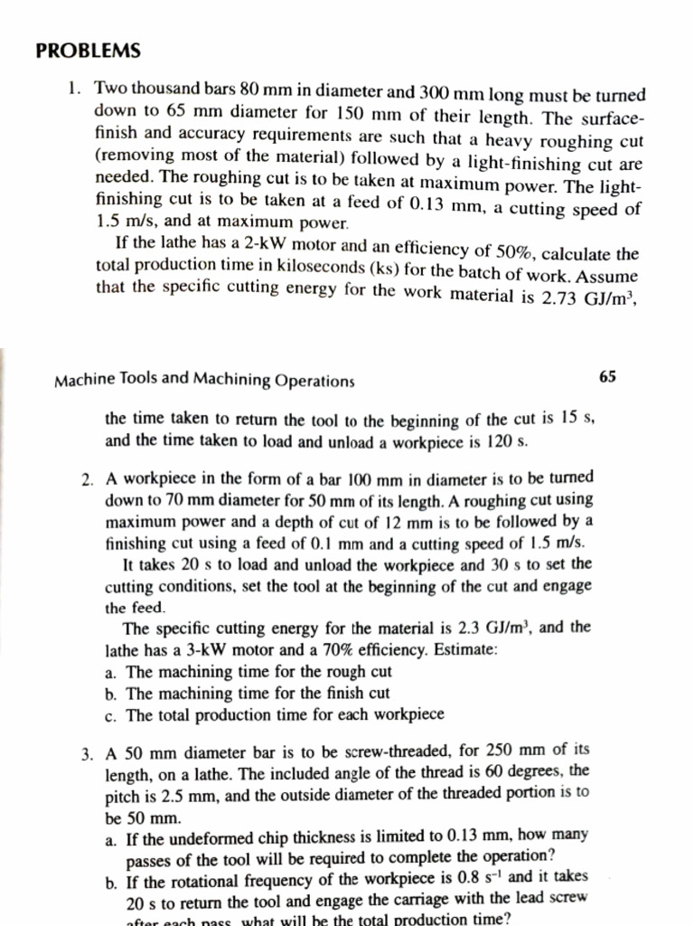 Problem Set 1 | PDF | Machining | Building Materials