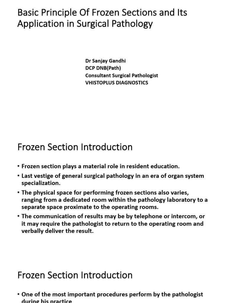 Frozen F | PDF | Pathology | Histopathology