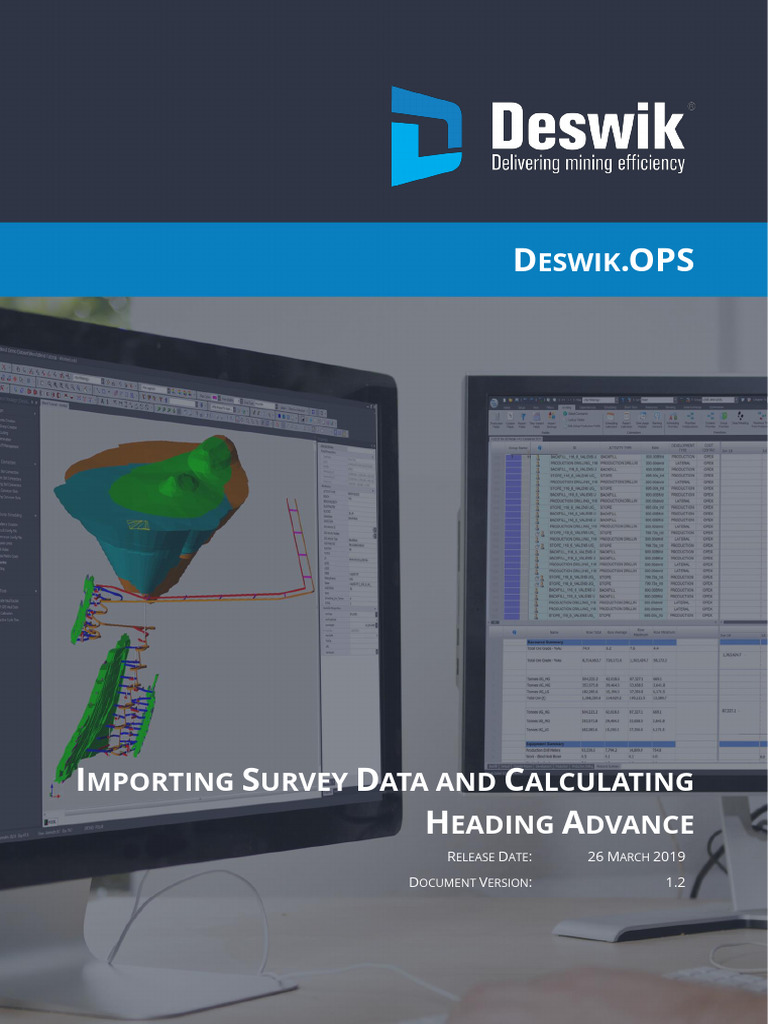 Heading Advance In Deswik Ops V1 2 Pdf Surveying Spreadsheet