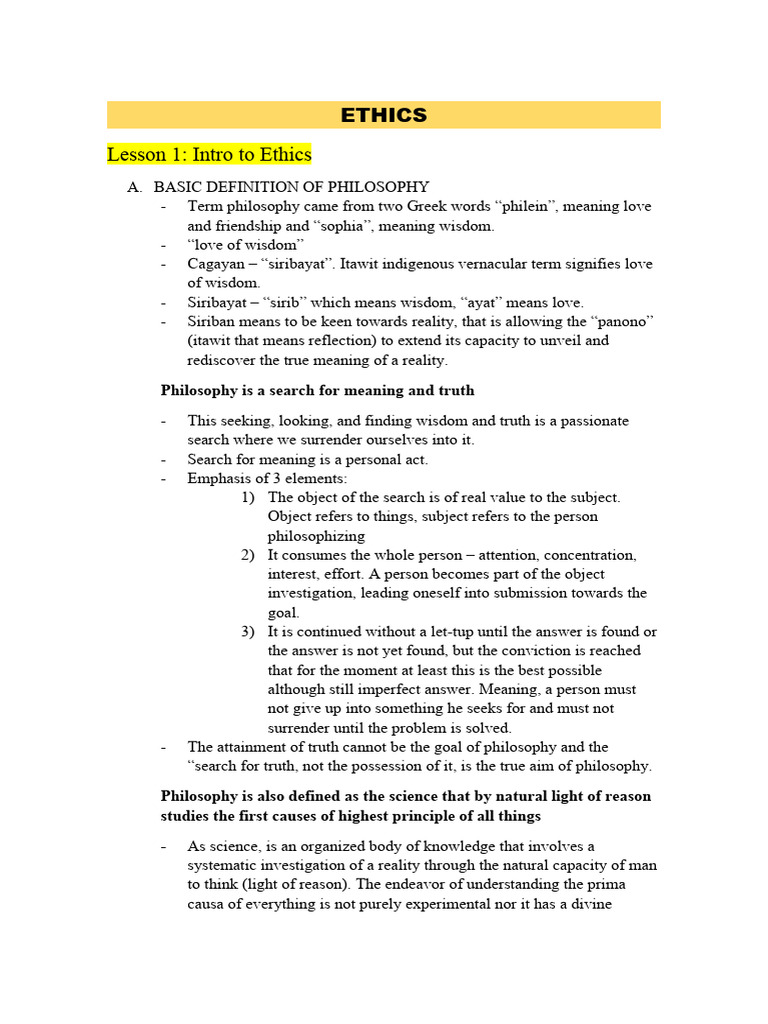 ETHICS | PDF | Morality | Good And Evil