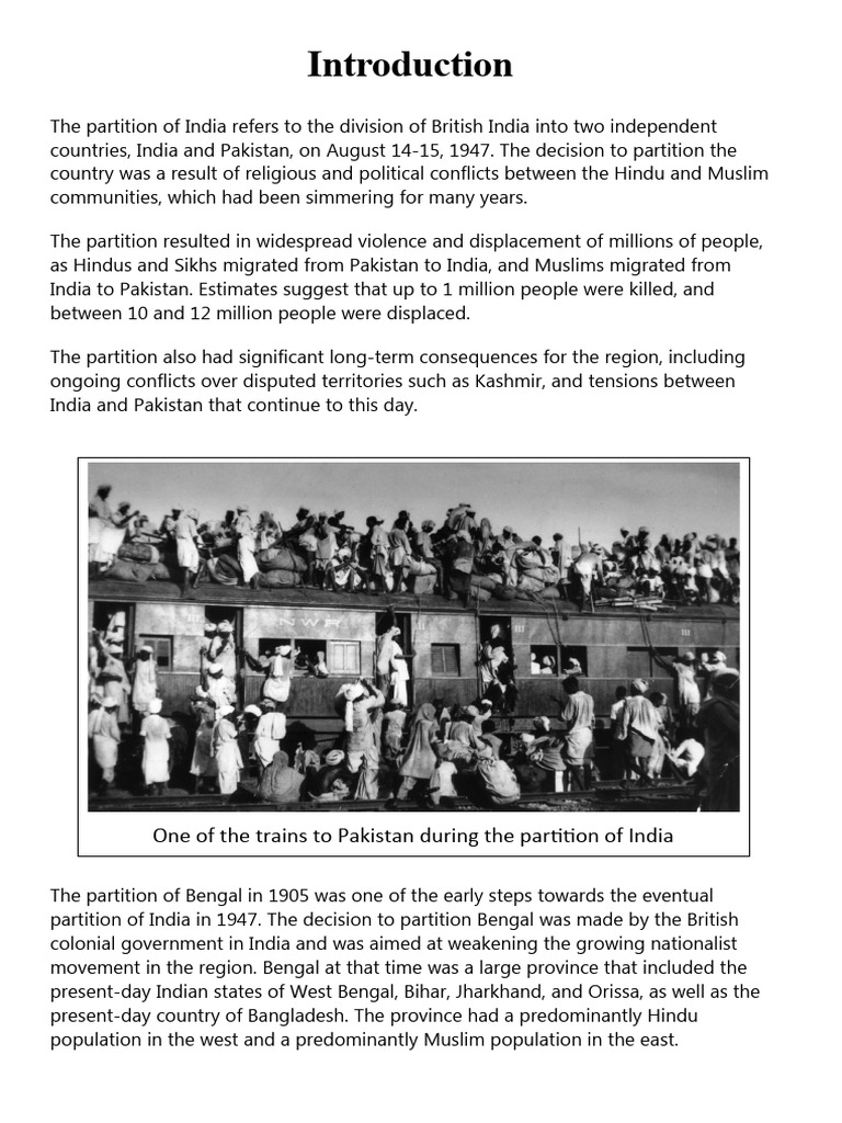 History-Draft 2023-24 Partition of India | Download grátis PDF | Partition Of India | All India ...