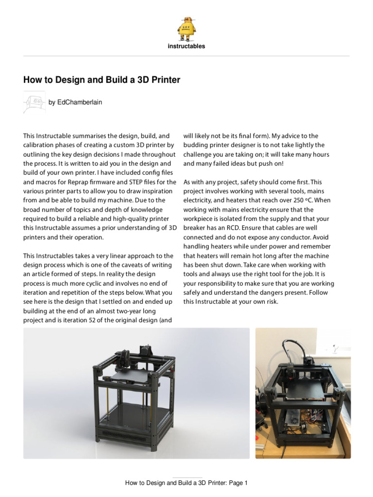 How To Design and Build A 3D Printer | PDF | Belt (Mechanical ...