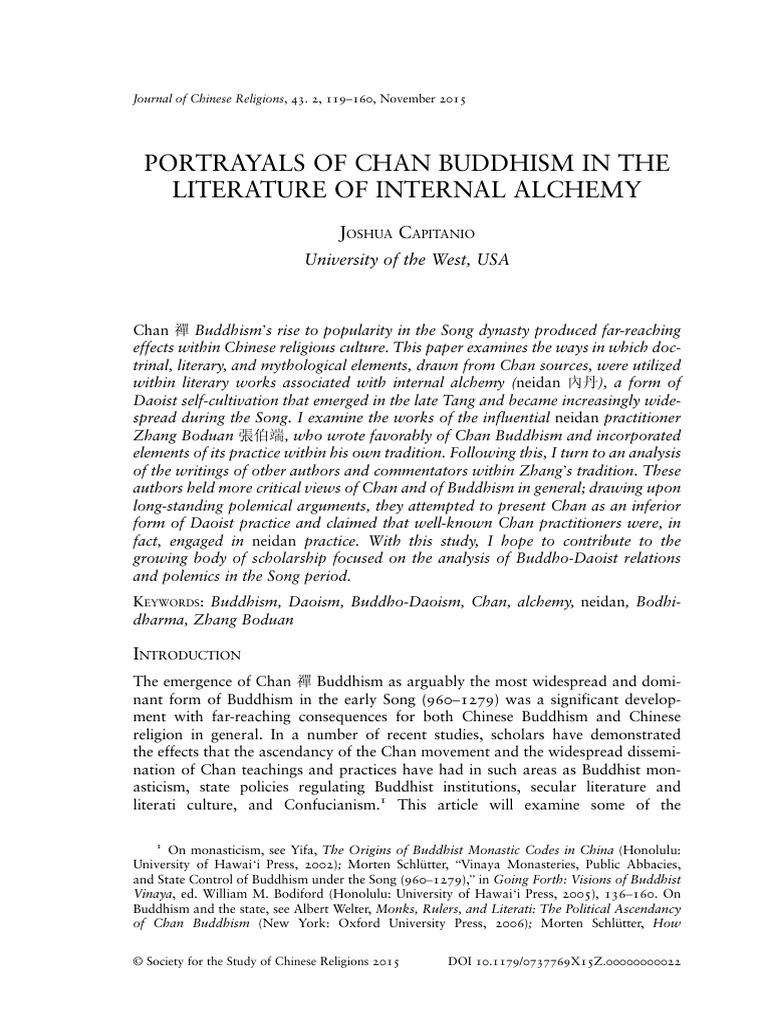 Portrayals of Chan Buddhism in The Liter | PDF | Neidan | Chan Buddhism