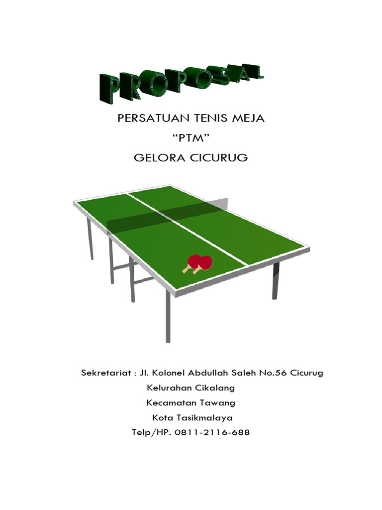 Proposal Dana PTM Tenis Meja | PDF