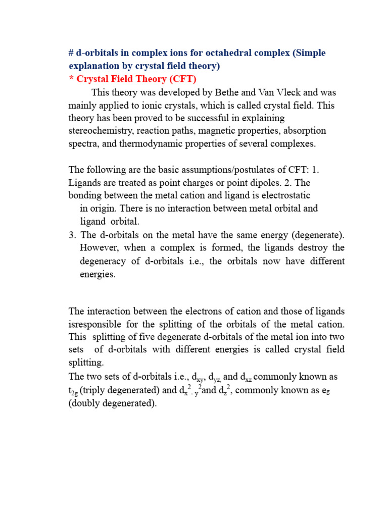 Transition Metal 4 | PDF | Transition Metals | Coordination Complex
