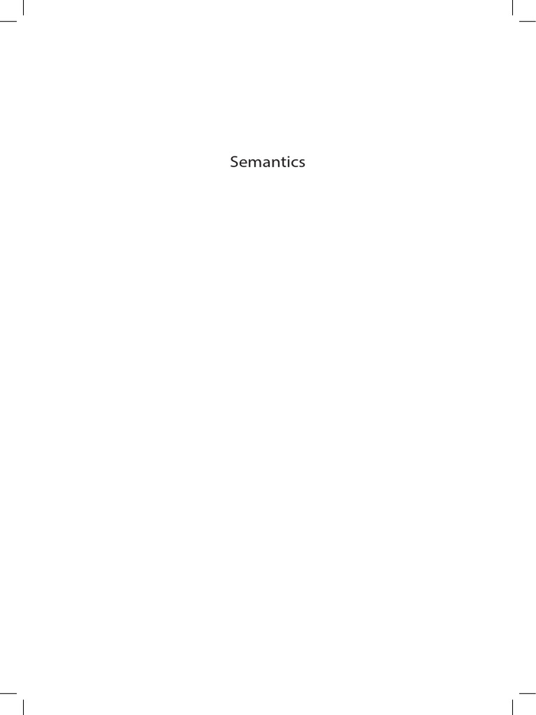 Semantics Hamawand | PDF | Linguistics | Word