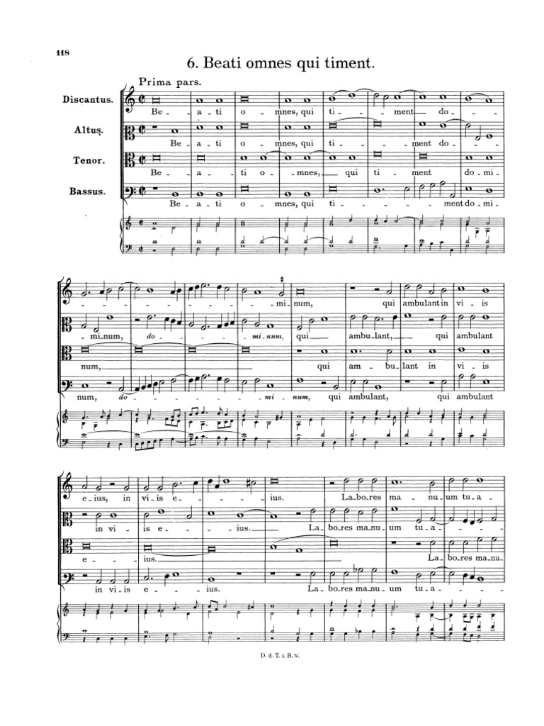 Senfl - Beati Omnes Qui Timent - Satb | PDF