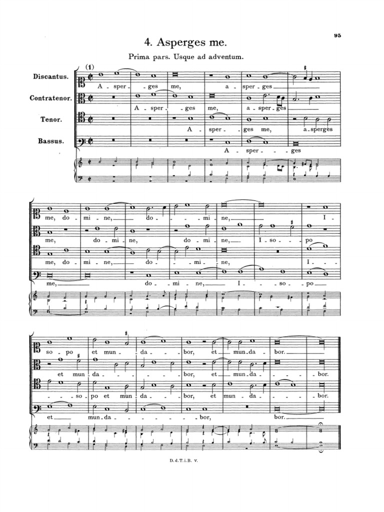 Senfl - Asperges Me - STTB | PDF
