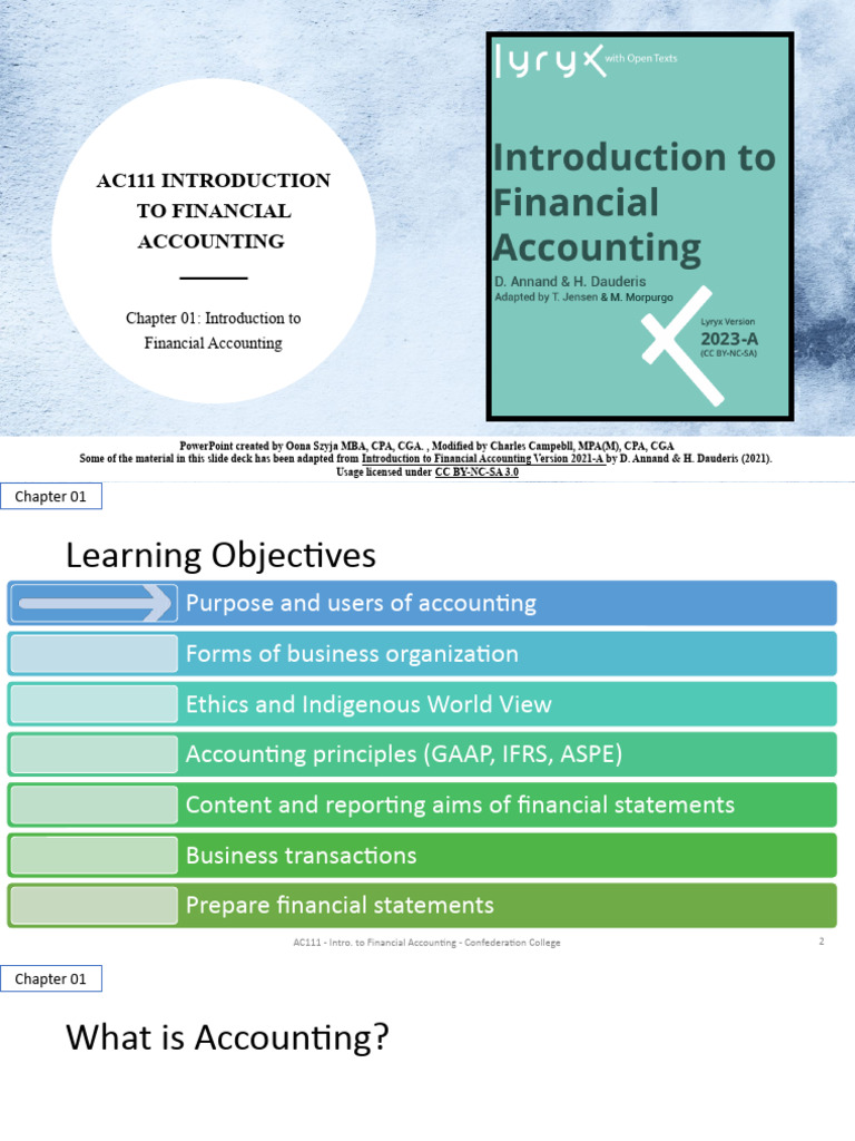AC111 CH01 - Introduction To Financial Accounting | PDF | Financial ...