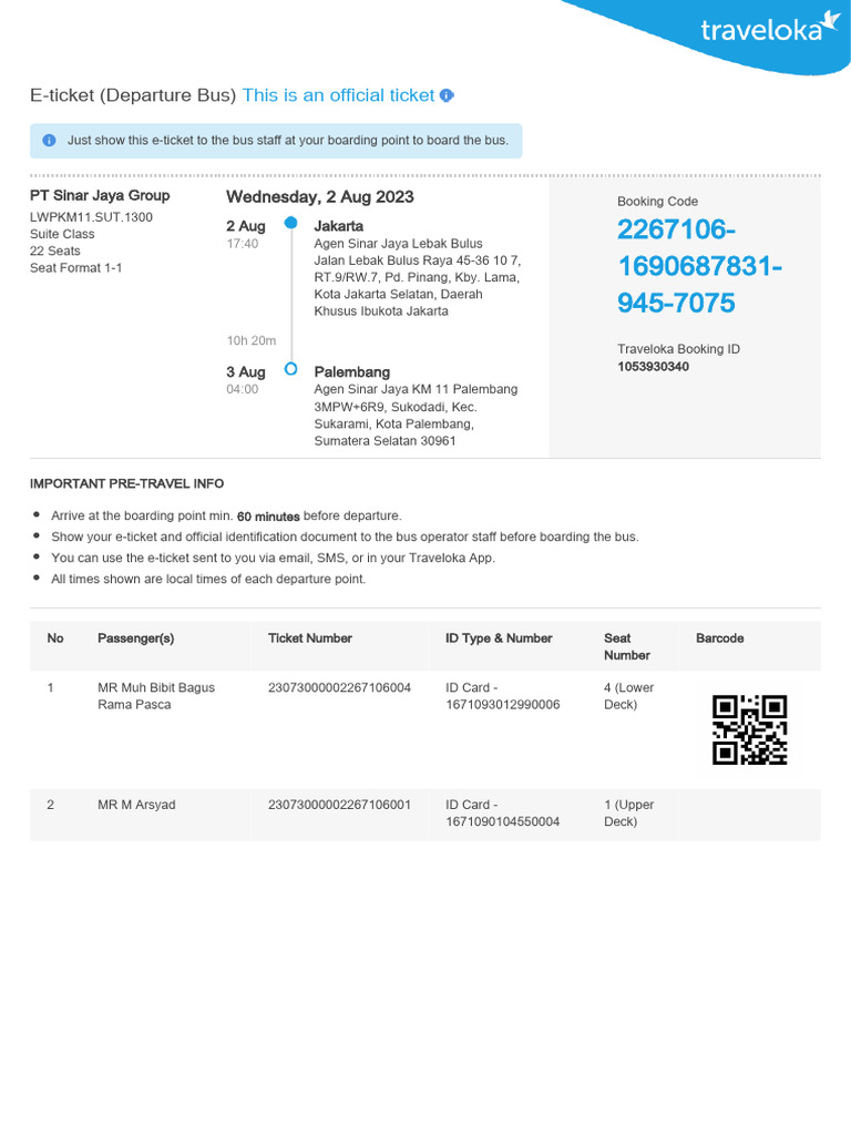 BUS AWAY E-Ticket | PDF