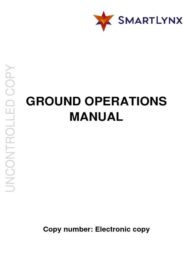 Ground Operations Manual Overview | PDF | Transport | Aviation