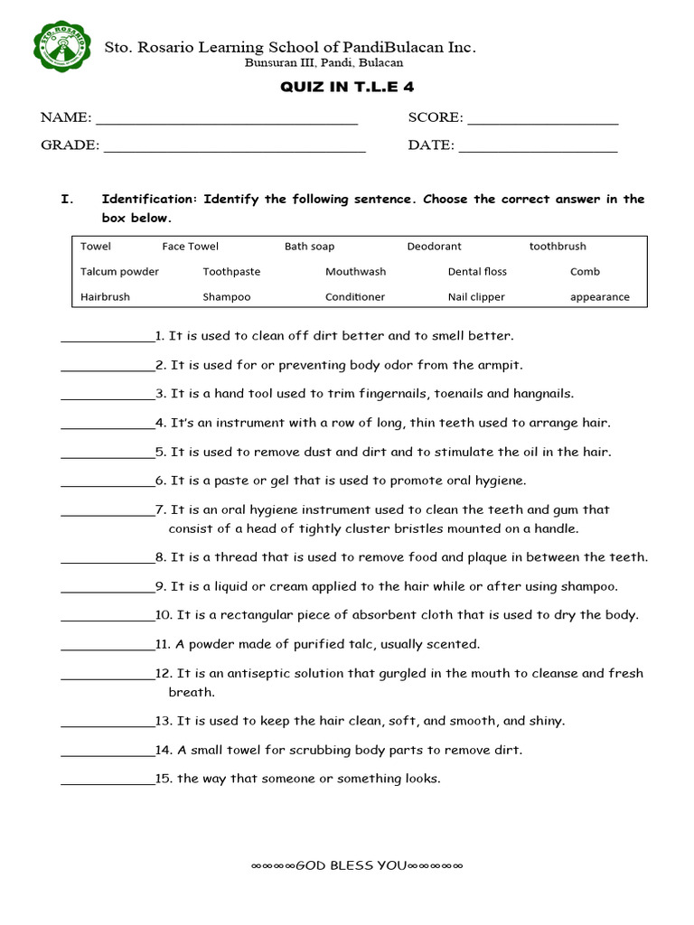 TLE Seatwork in Grade 4 | PDF
