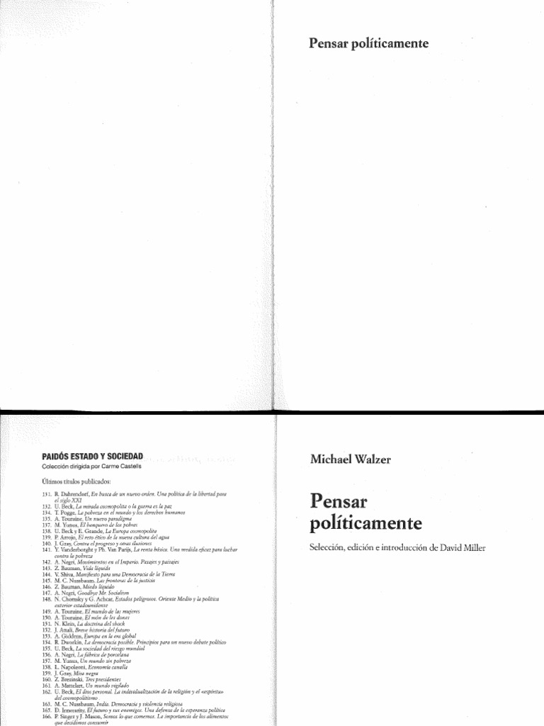 Walzer - Pensar Politicamente | PDF