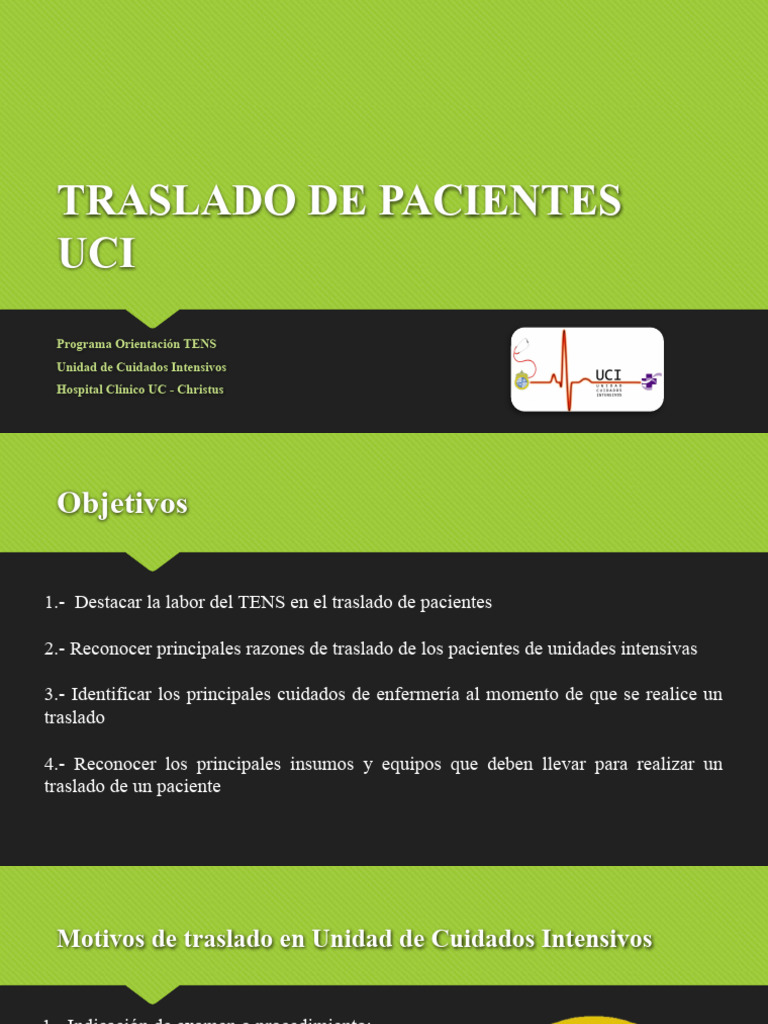 Traslado de Pacientes en UCI | PDF | Medicina de Cuidados Intensivos ...