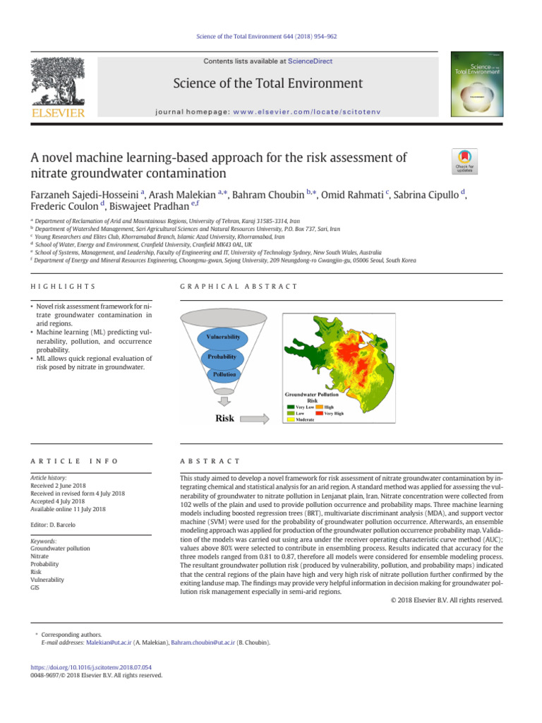 A Novel Machine Learning-Based Approach For The Risk Assessment ... A Novel Machine Learning-Based Approach For The Risk Assessment ...