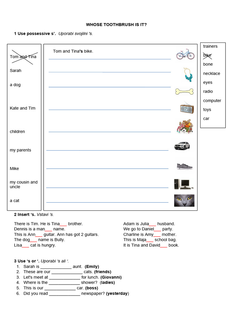 6 Possessive Pronouns and Family | PDF
