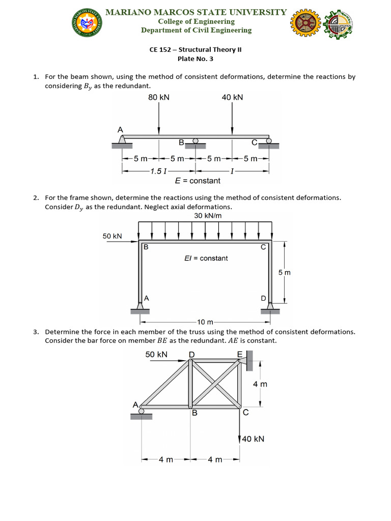 Structural Analysis: Consistent Deformations | PDF