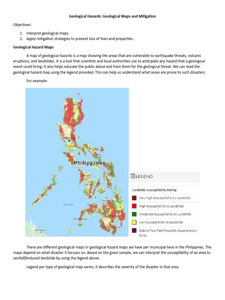 Geological Hazards Geological Maps and | PDF | Landslide | Sinkhole